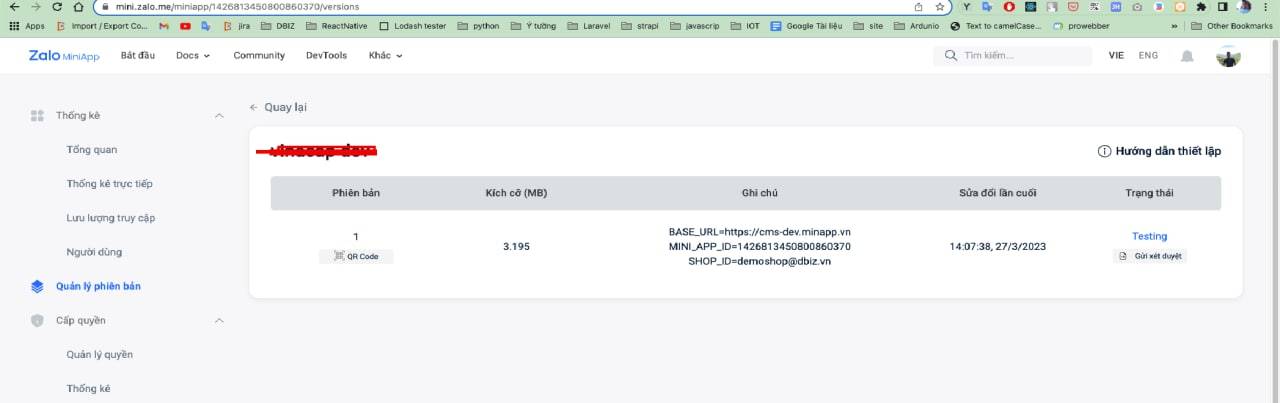 Lỗi khi deploy Permission denied. Please login again. (Tips: Run zmp ...